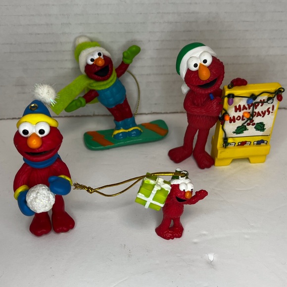 Holiday | Hallmark Keepsake 207 Lot Four Of Sesame Street Elmo Ornament ...